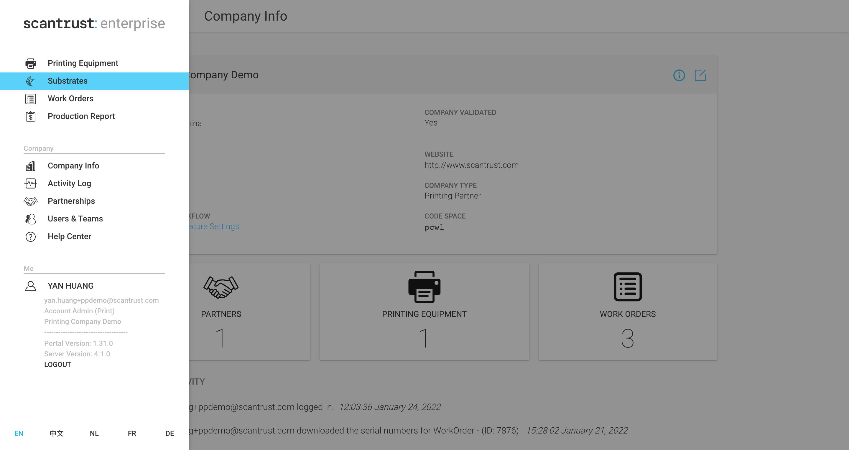Socio de impresión - Portal Scantrust - Códigos seguros - Gestión de ...