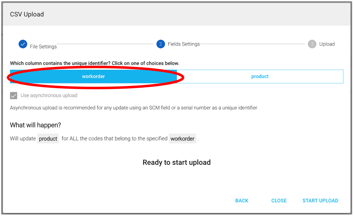Update Product Information by Work Order - Template – Scantrust Help Center