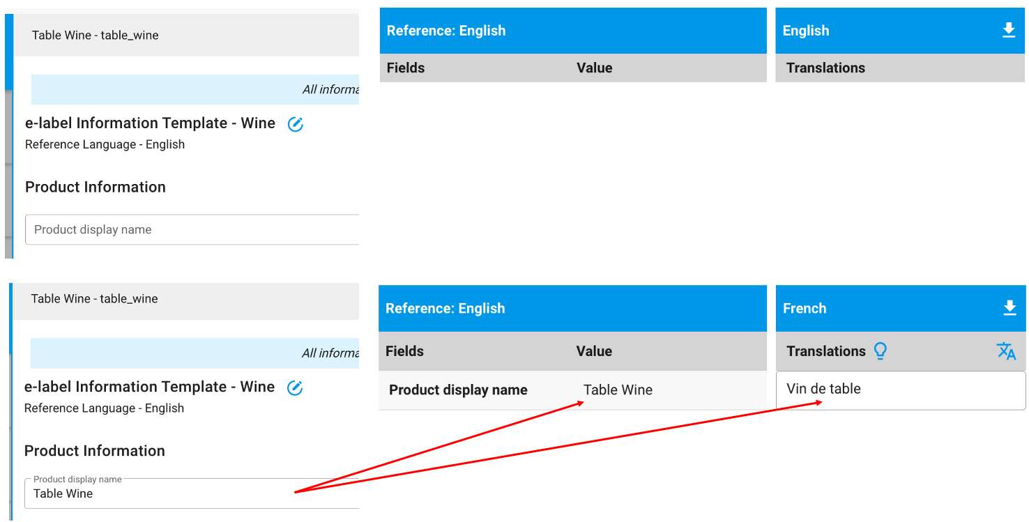 e-label - Editor - Product Information - Translating the Product Name – Scantrust Help Center