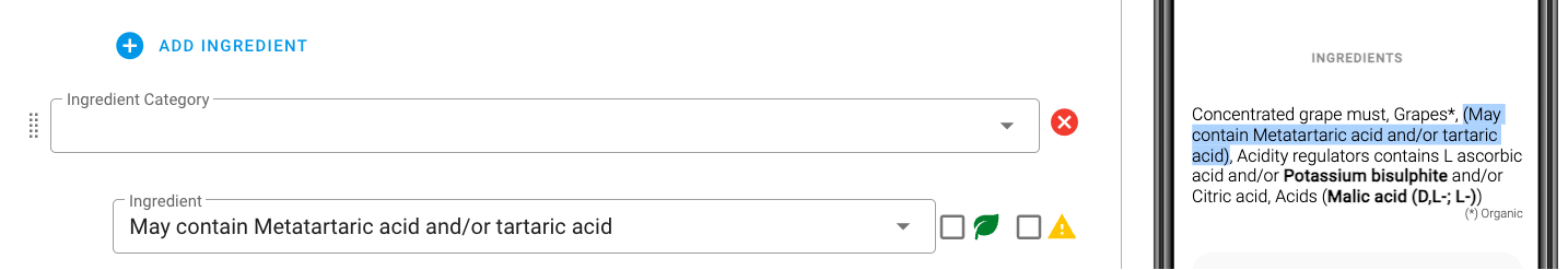 e-label - Workarounds - May contain traces of.... – Scantrust Help Center