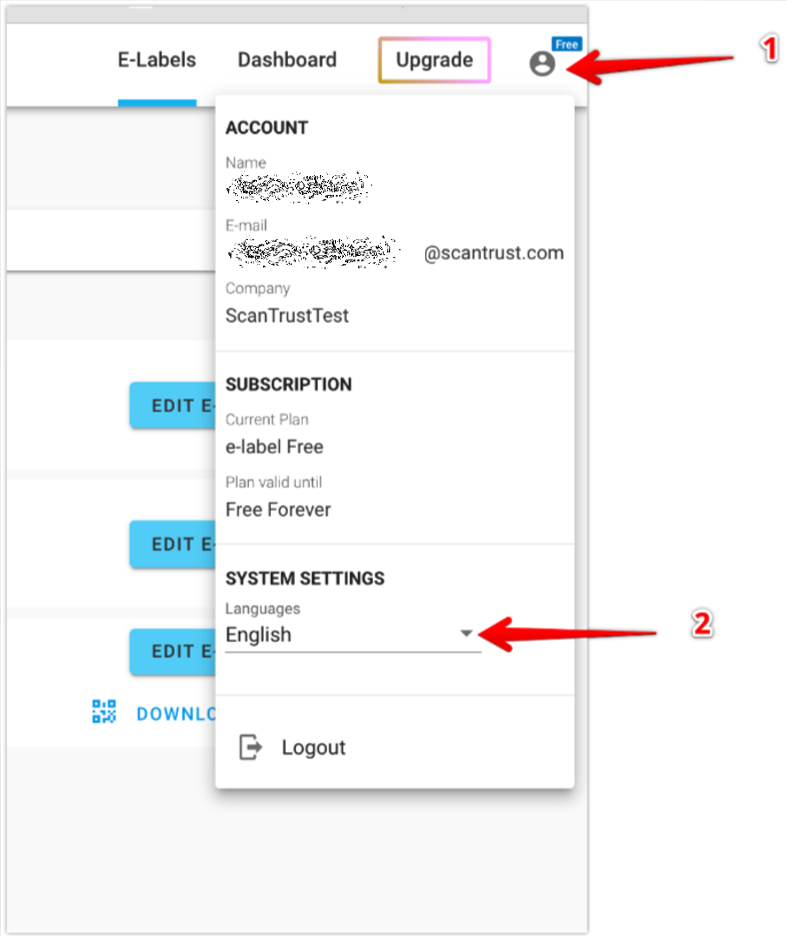 e-label - Troubleshooting - Portal Language and Editor Language are different – Scantrust Help ...